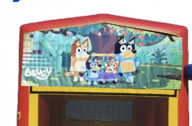 Bluey Banner for Bounce House - Happy & fun LLC North Miami FL