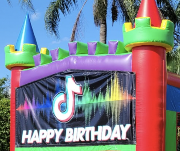 TIKTOK Banner for Bounce House - Happy & fun LLC North Miami FL