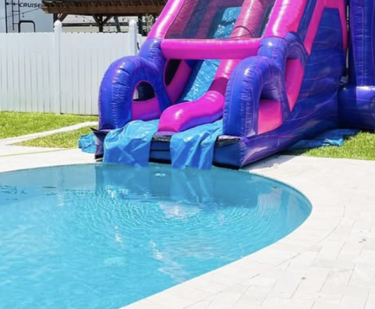 27 FT Pink and Purple Castle 4 in 1 doble lane - Happy & fun LLC North ...